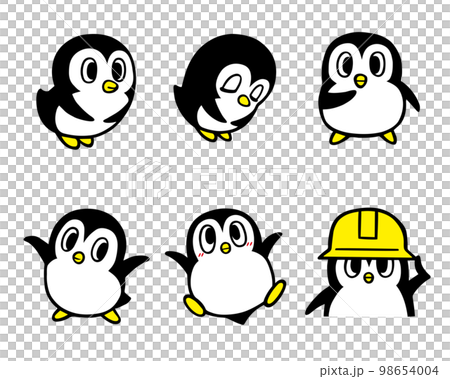 Cute penguin character set 5 (bowing,... - Stock Illustration [98654004 ...