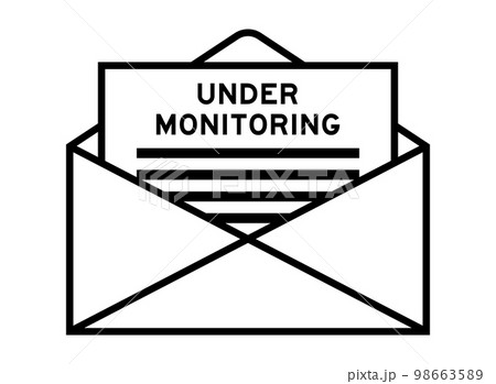 Envelope and letter sign with word under...のイラスト素材 [98663589] - PIXTA