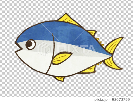 cute tuna in hand drawn style - Stock Illustration [98673799] - PIXTA