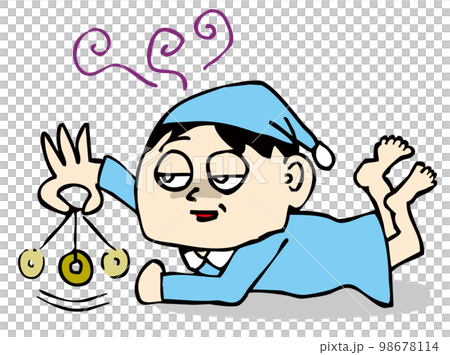 A person who shakes a five-yen coin to induce... - Stock Illustration ...