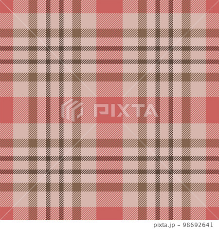Plaid seamless pattern in red. Check fabric...のイラスト素材 [98692641] - PIXTA