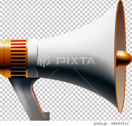 Red realistic megaphone speakerのイラスト素材 [98693412] - PIXTA