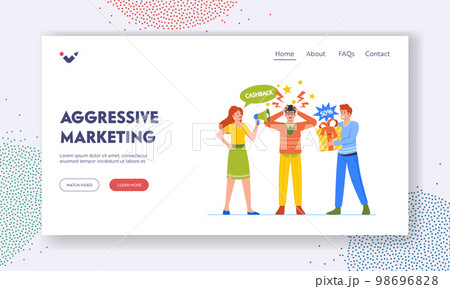 Aggressive Marketing Landing Page Template....のイラスト素材 [98696828] - PIXTA
