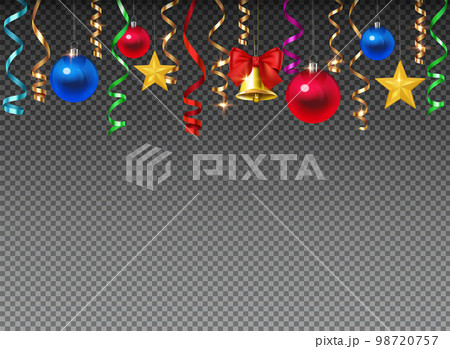 Christmas Decoration Transparent Compositionのイラスト素材 [98720757] - PIXTA