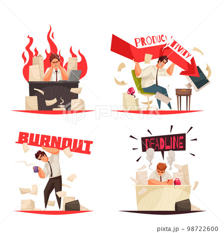 Professional Burnout Setのイラスト素材 [98722600] - PIXTA