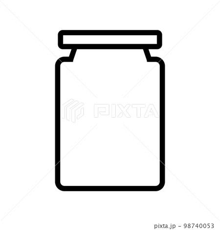 シンプルな瓶のアイコン。容器。ベクター。のイラスト素材 [98740053] - PIXTA