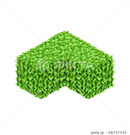 Park Hedge Isometric Compositionのイラスト素材 [98747545] - PIXTA