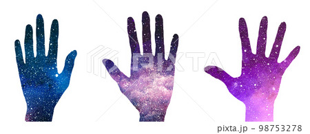 Galactic hand isolated on white background....のイラスト素材 [98753278] - PIXTA