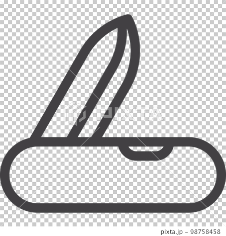 pocketknife icon, penknife, simple thin line... - Stock Illustration [98758458] - PIXTA