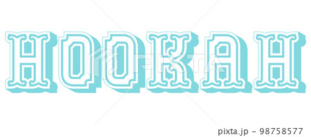Hookah logo template.Art font.のイラスト素材 [98758577] - PIXTA