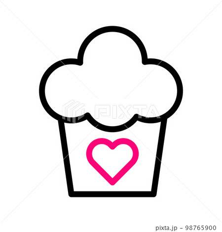 valentine icon set duocolor black red style...のイラスト素材 [98765900] - PIXTA