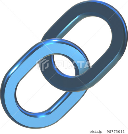 Chain 3d icon illustration.のイラスト素材 [98773011] - PIXTA