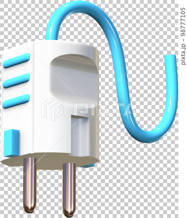 Power plug 3D icon illustration.-插圖素材 [98777105] - PIXTA圖庫
