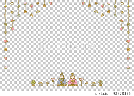 Hinamatsuri frame color - Stock Illustration [98778336] - PIXTA