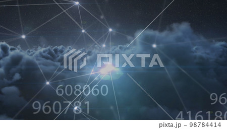 Image of numbers and computer code processing...のイラスト素材 [98784414] - PIXTA