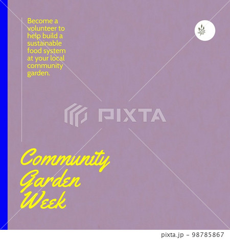Composition of community garden week text and...のイラスト素材 [98785867] - PIXTA
