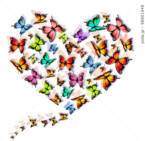 Holiday Getting Card with Beautiful Colorful...のイラスト素材 [98801948] - PIXTA