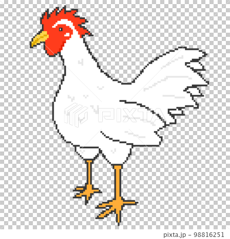 Chicken _ dot picture - Stock Illustration [98816251] - PIXTA