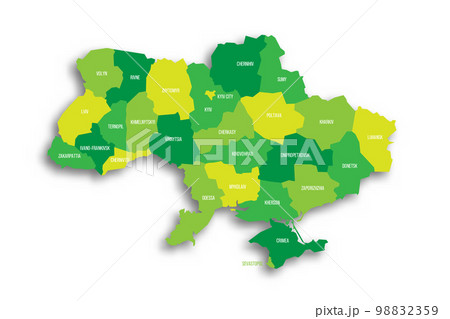 Ukraine political map of administrative divisionsのイラスト素材 [98832359] - PIXTA