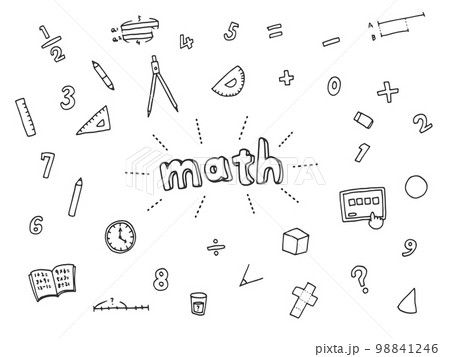 算数イラスト（線画）のイラスト素材 [98841246] - PIXTA