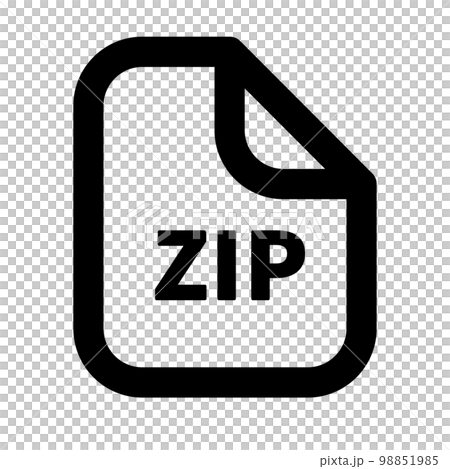 丸みのあるZIPファイルのアイコン。アーカイブデータ。ベクター。のイラスト素材 [98851985] - PIXTA