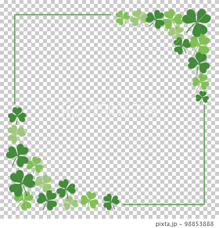 Clover square frame illustration - Stock Illustration [98853888] - PIXTA