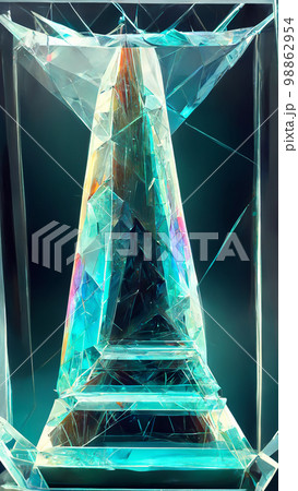 Tech triangle crystal background illustration...のイラスト素材 [98862954] - PIXTA