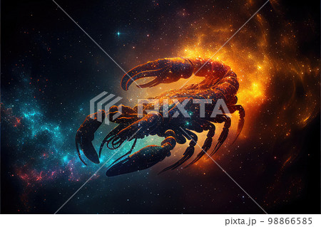 Scorpio Zodiac Sign, Horoscope Symbol, Magic...のイラスト素材 [98866585] - PIXTA