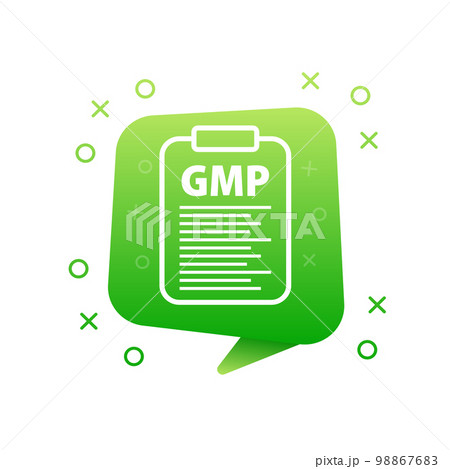 GMP - Good Manufacturing Practice certified...のイラスト素材 [98867683] - PIXTA