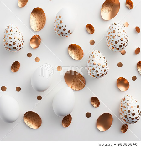 Minimalistic easter background. Clean design....のイラスト素材 [98880840] - PIXTA