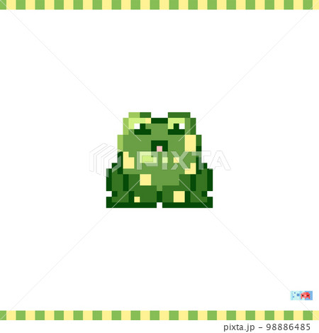 Pixel art frog icon. Vector 8 bit style...のイラスト素材 [98886485] - PIXTA
