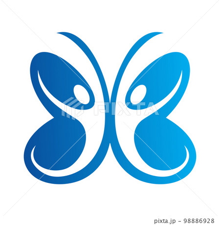 Butterfly People Logo Vector Iconのイラスト素材 [98886928] - PIXTA