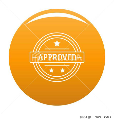 Approved logo. Simple illustration of approved...のイラスト素材 [98913563] - PIXTA