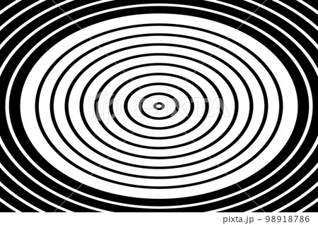 Oval Lines Pattern. Abstract Geometric Black...のイラスト素材 [98918786] - PIXTA