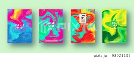 Colorful abstract geometric background. Liquid...のイラスト素材 [98921135] - PIXTA