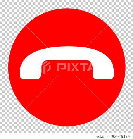 Telephone receiver icon. Icon to end a call. - Stock Illustration ...