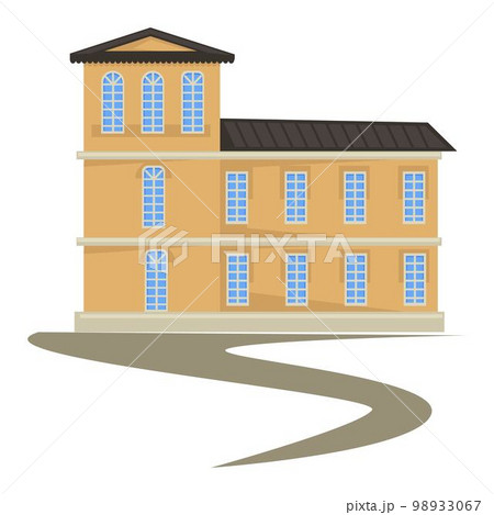 Biedermeier style building isolated...のイラスト素材 [98933067] - PIXTA