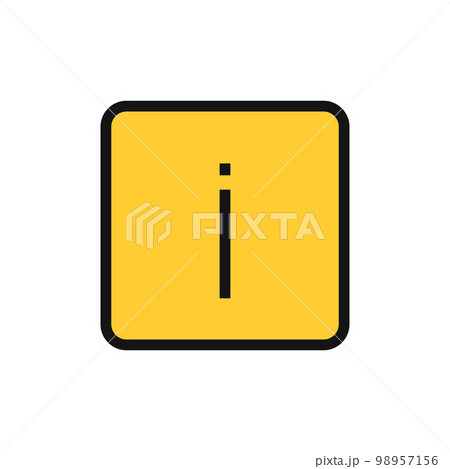 Info line icon isolated on white background....のイラスト素材 [98957156] - PIXTA