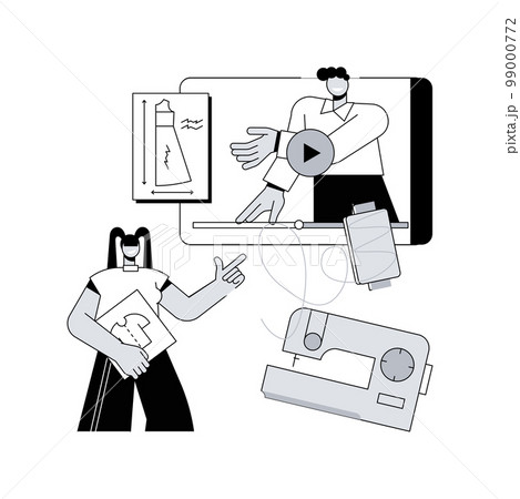Sewing classes abstract concept vector...のイラスト素材 [99000772] - PIXTA