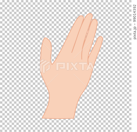 Simple right hand, one hand, body parts - Stock Illustration [99014392 ...