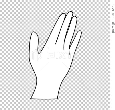 Simple right hand one hand body parts monochrome - Stock Illustration ...