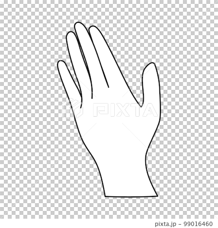 Simple left hand one hand body parts monochrome - Stock Illustration ...