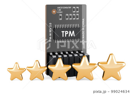 Trusted Platform Module, TPM with five golden...のイラスト素材 [99024634] - PIXTA