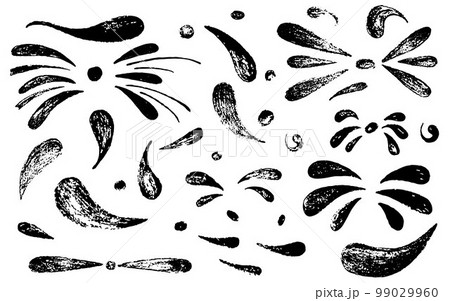 Hand draw brush quotes, commas, ornament,...のイラスト素材 [99029960] - PIXTA