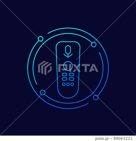 tv remote control with voice recognition iconのイラスト素材 [99063221] - PIXTA