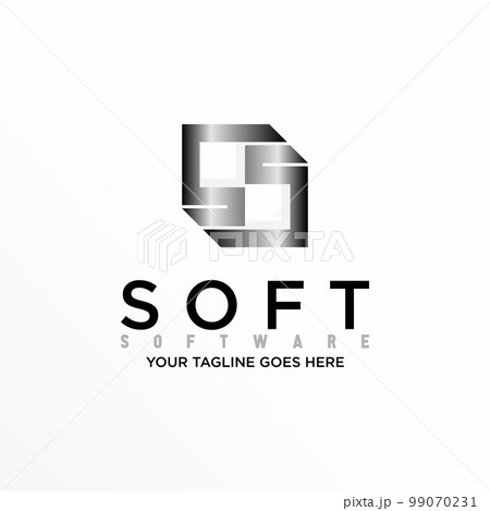 Letter or word SS font in 3D flip image graphic...のイラスト素材 [99070231 ...
