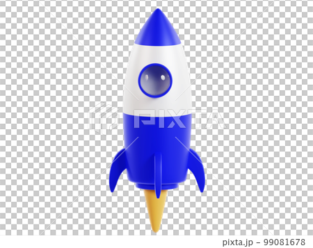 3D rendering cartoon rocket element - Stock Illustration [99081678] - PIXTA