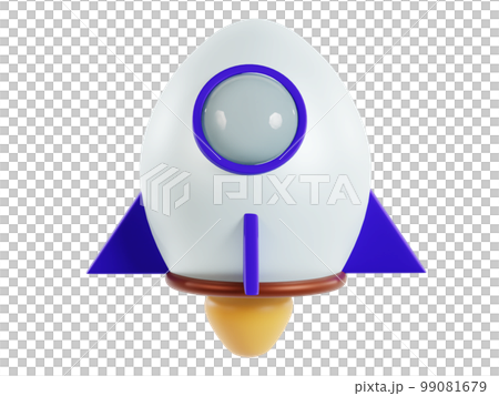 3D rendering cartoon rocket element - Stock Illustration [99081679] - PIXTA