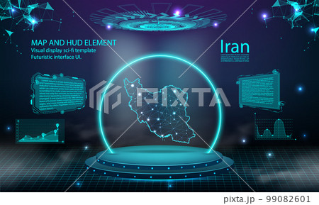 iran map light connecting effect background....のイラスト素材 [99082601] - PIXTA