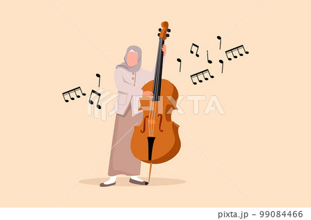 Business design drawing double bass player...のイラスト素材 [99084466] - PIXTA
